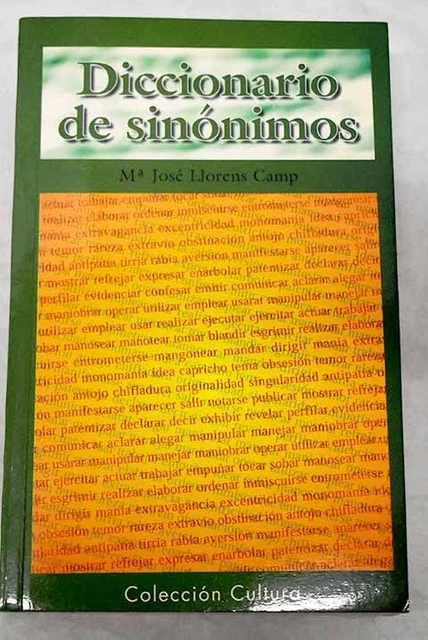 DICCIONARIO DE SINÓNIMOS y antónimos by Llorens, M. J. Book The Fast ...