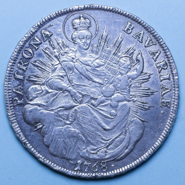 GERMANIA BAVIERA TALLERO 1768 Qslp Argento Moneta Silver Coin ...