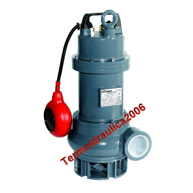 ACQUA SPORCA GHISA VORTEX 100M.Galleggiante Sommergibile 1Hp 230V Pompa ...