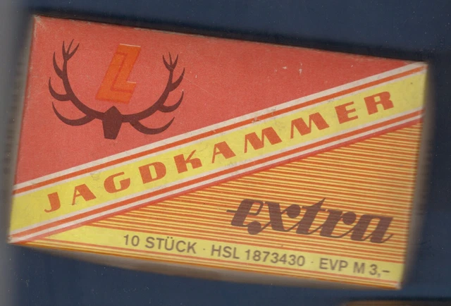 CIGARETTE PACKET-HARD-JAGDKAMMER, EXTRA, cigars, 10, VLZ Germany, 1974 ...