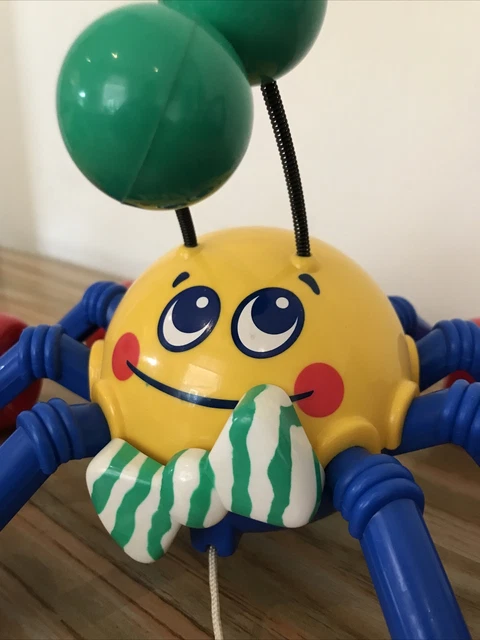 VINTAGE TOMY WEBSTER the Spider Pull Along Toy with Sound 1999 Tested ...