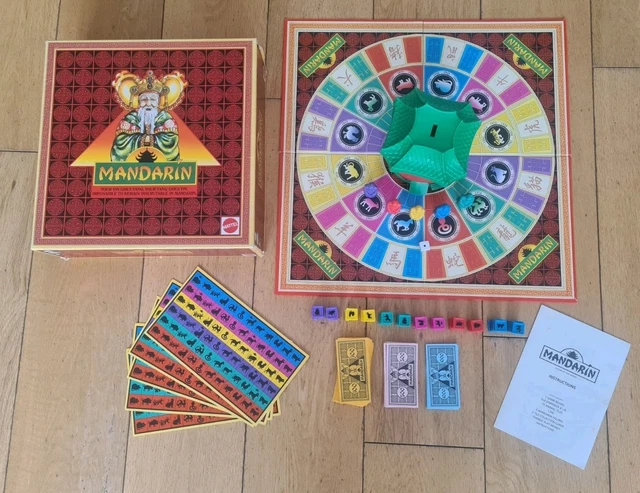 MATTEL MANDARIN BOARD Game 1990 100% Complete with Instructions ...