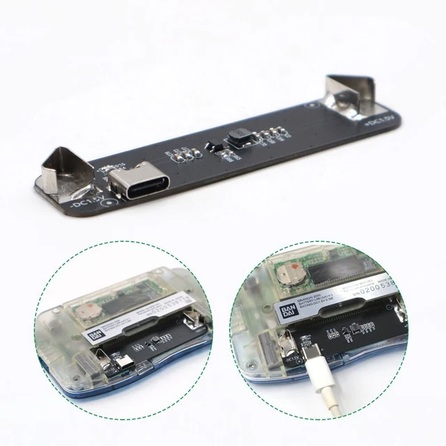 POWER BOARD RECHARGEABLE Type-C Power Module For Wonder Swan Color/WSCC ...