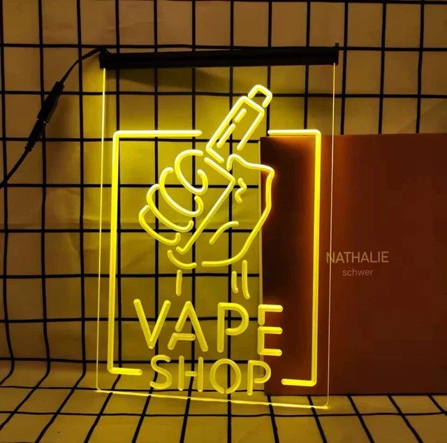 VAPE SHOP LED Neon Sign RGB Retail Display Window Advertising £17.35 ...