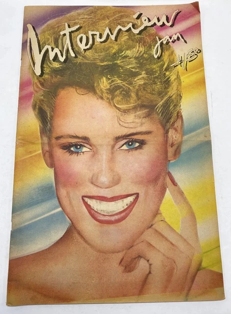 INTERVIEW MAGAZINE JANUARY 1979 Linda Hutton Andy Warhol Plasmatics Bel ...