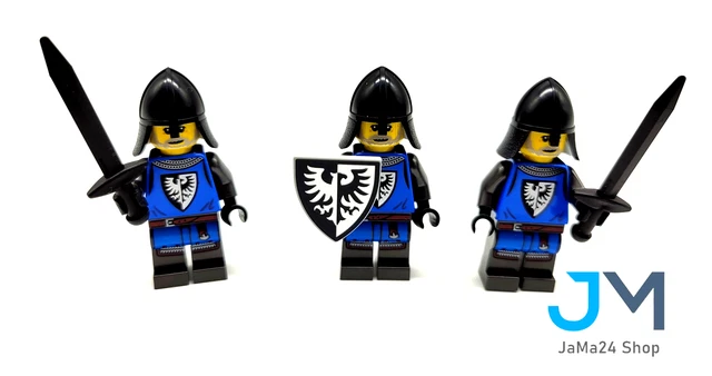 LEGO® 3 RITTER Minifiguren Black Falcon Schwert Schild Falken Castle ...