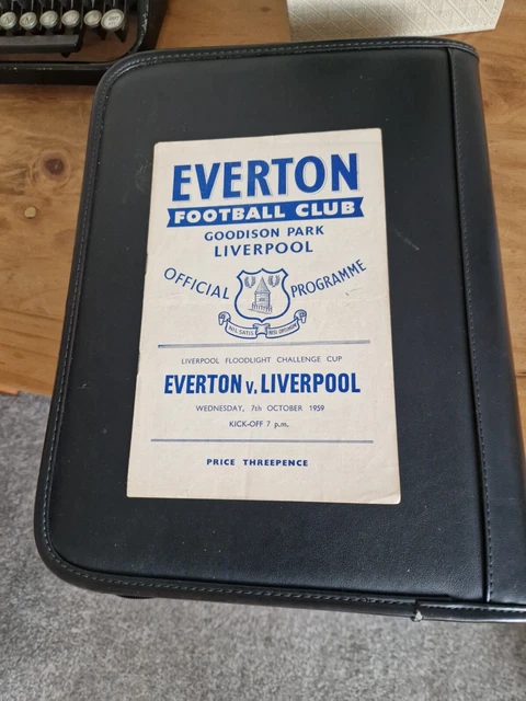 EVERTON V LIVERPOOL Division 1 October 7th 1959 football programme £10. ...