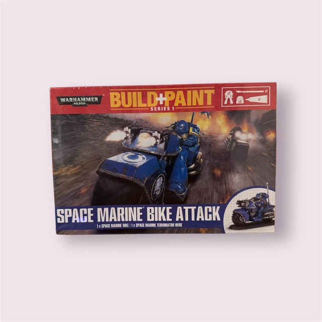 WARHAMMER 40K SPACE Marine Bike Attack Build & Paint Model Kit £20.00 ...