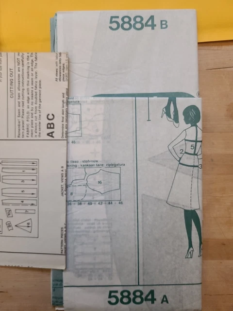 BURDA 5884 WOMEN'S Jacket ,Skirt Pattern Size 8-10-12-14-16-18-20 Uncut ...