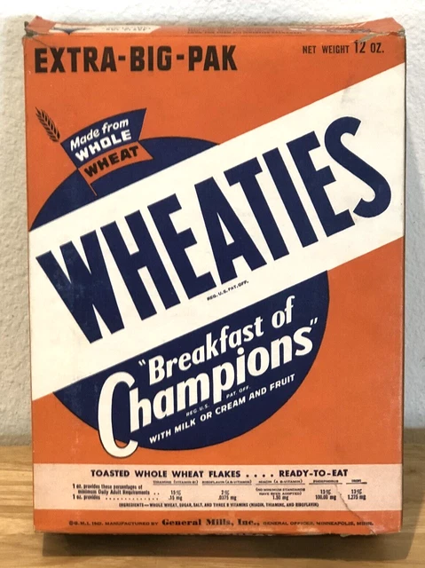 RARE VINTAGE 1950S GENERAL MILLS WHEATIES CEREAL BOX IGGY THE IGLOO BOY ...