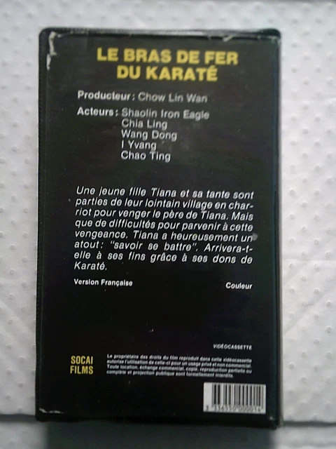 LE BRAS DE FER DU KARATE (VHS) de chow lin wan avec Shaolin iron Eagle ...