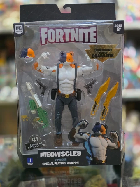 FORTNITE MEOWSCLES LEGENDARY Series Brawlers Epic Games Figure Jazwares ...