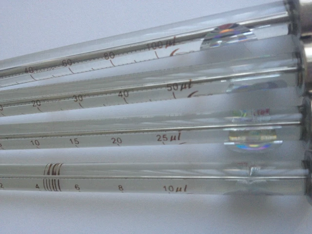 SET OF 4 New Sorted Liquid Chromatography Microliter Syringes 10, 25 ...