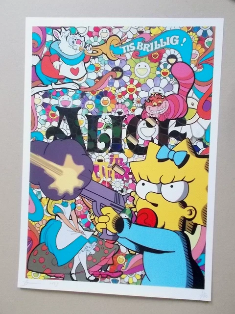 SERIGRAPHIE ORIGINALE DEATH NYC : " Vs Maggie Simpson " Tirage 100 Ex ...