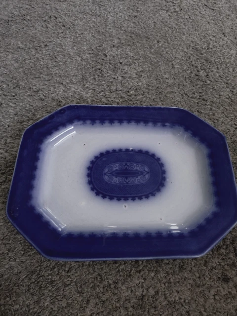 CHINESE 18TH CENTURY Blue And White Plate 8.25" By 6" £5.45 - PicClick UK