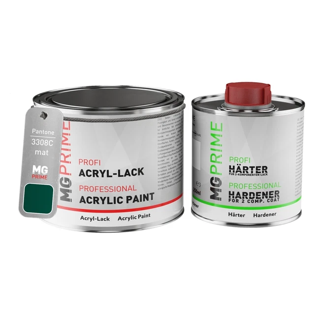 PANTONE 3308C GREEN Peinture acrylique mate Pot de 0,75 litre ...