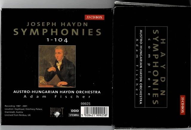 HAYDN: COMPLETE SYMPHONIES [Adam Fischer] 33 CD £21.00 - PicClick UK