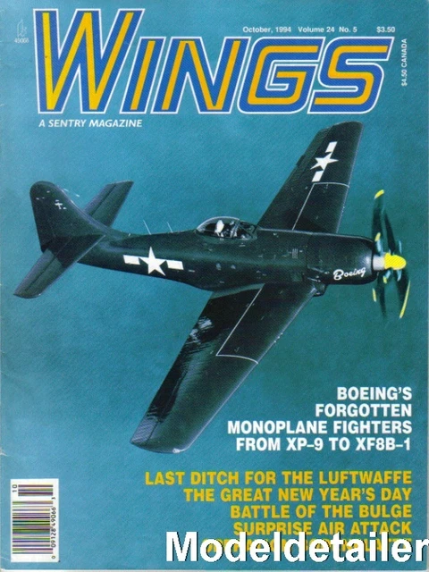 WINGS OCT.94, BOEING XP-9 XF8B-1, Luftwaffe Bodenplatt $14.95 - PicClick