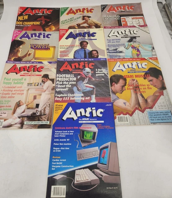 ANTIC THE ATARI Resource Vintage Magazine Lot of 10 1987, 1989 £14.91 - PicClick UK