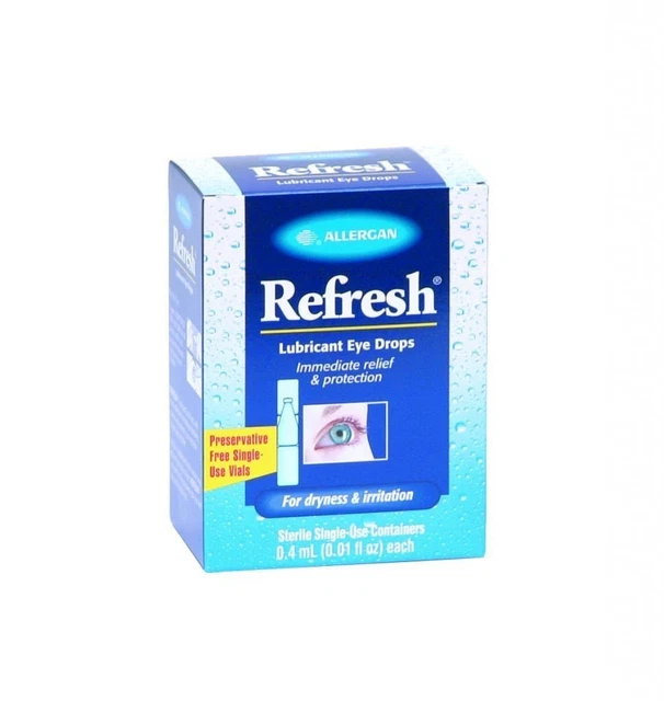 GOUTTES POUR LES yeux lubrifiants stériles Refresh Plus 30 par boîte ...