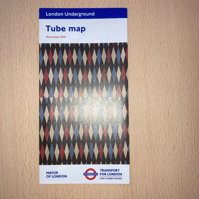 LONDON. UNDERGROUND TUBE Map. (. December 2016. ) £2.40 - PicClick UK