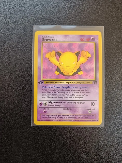 DROWZEE 1ST EDITION - Common Pokemon Card - Team Rocket Set 2000 WOTC ...