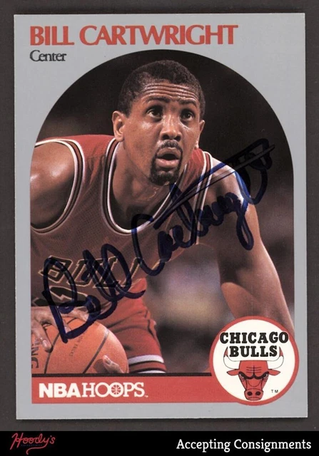1990-91 HOOPS #61 Bill Cartwright Bulls AUTOGRAPHE SIGNÉ AUTO avec JSA ...