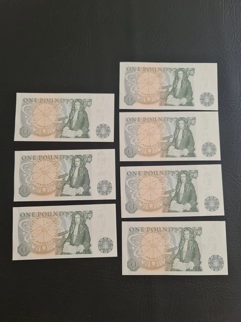 7 X CONSECUTIVE Bank Of England Five Pound Notes J.Page L22 Extremely ...