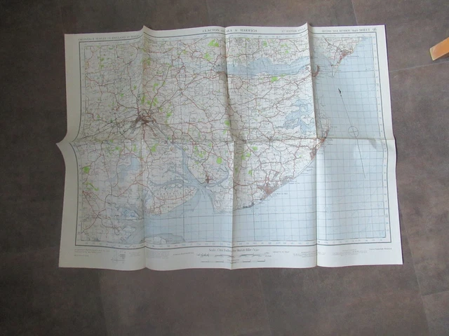 ORDNANCE SURVEY MAP Second War Revision 1940 Sheet 98 Clacton On Sea ...