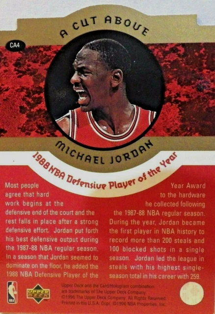 1996-97 UPPER DECK Michael Jordan A Cut Above Bulls #Ca4 Nba Basketball ...