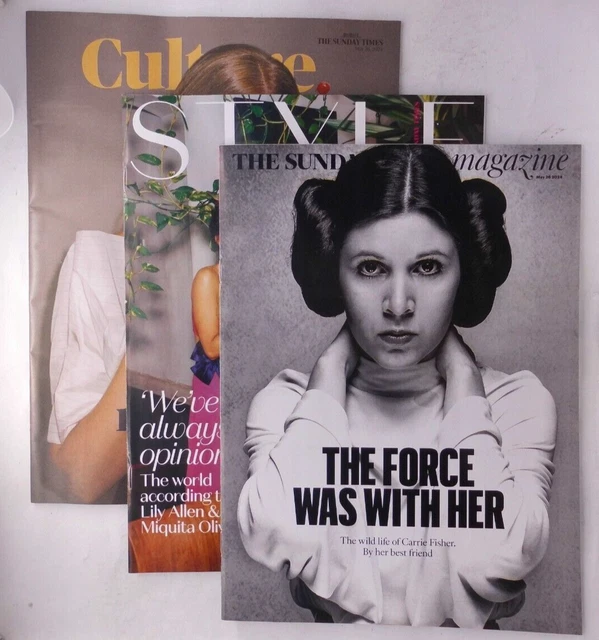 SUNDAY TIMES SUPPLEMENTS 26th May 2024 Carrie Fisher, Lea Seydoux ...