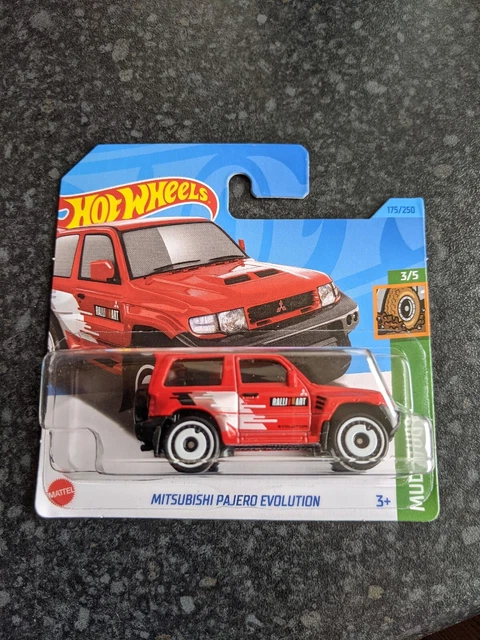 HOT WHEELS HKG47 2023 MUD Studs 3/5 Mitsubishi Pajero Evolution 175/250 Red £8.99 - PicClick UK