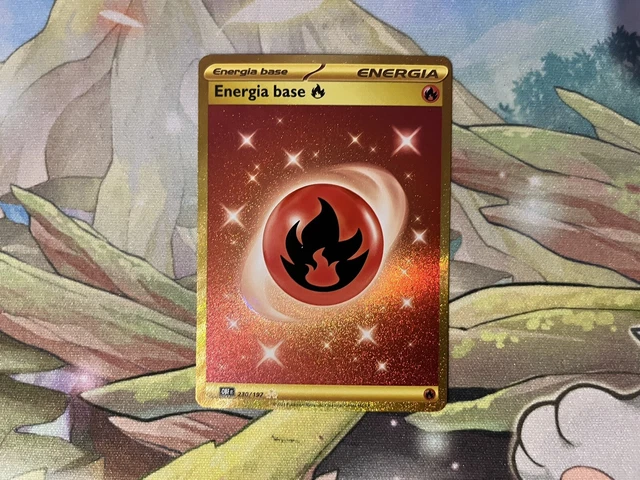 CARTA POKÉMON ENERGIA base Fuoco - Ossidiana infuocata 230/197 Gold EUR ...