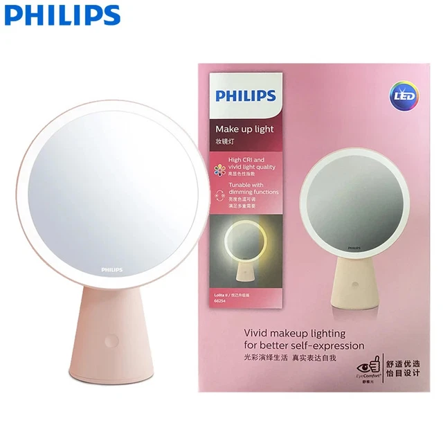 PHILIPS LED MAKE Up Light 4.5W 5V DC Makeup HD Mirror Rechargeable ...