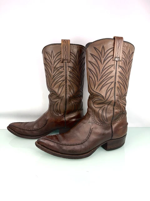 VINTAGE 70S DAN Post Whip Stitch Cowboy Boots Spanish Collection Men 8. ...
