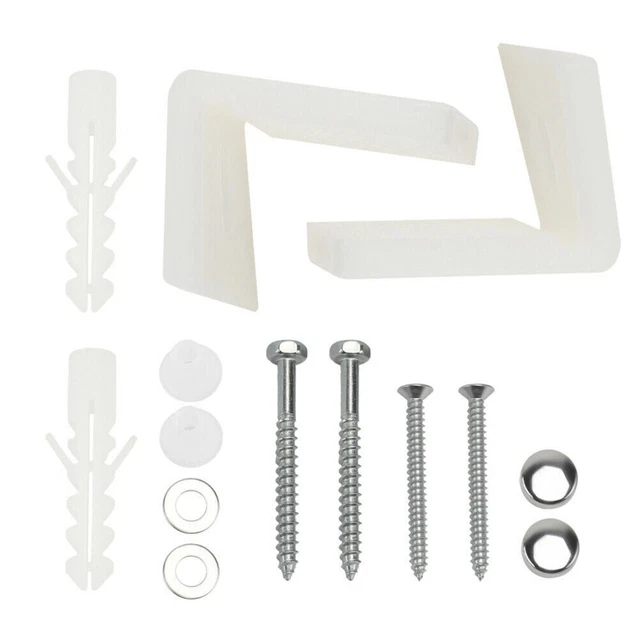 SECURE ANGLED FLOOR Fixing Kit for WC Toilet Pan Bidet or Semi Pedestal ...