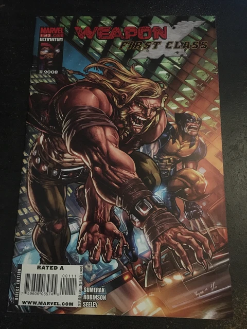 WEAPON X:FIRST CLASS#1 Incredible Condition 9.4(2008) Sabertooth ...