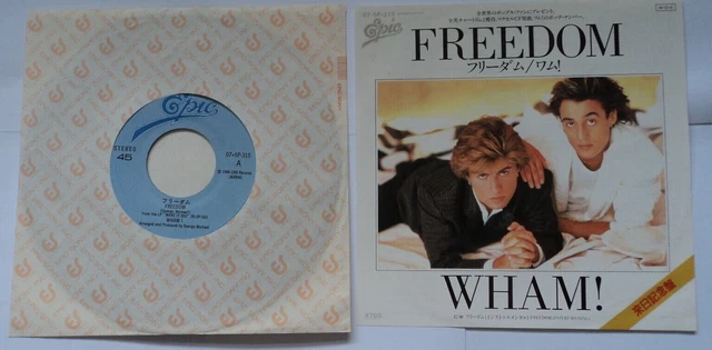 RARE TRANSLUCENT JAPANESE 7" Wham! Freedom George Michael Japan EPIC ...