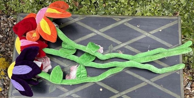 ANIMAL ALLEY TOYS R Us Bendy Flower Plush Toy X3 (30”) Rare £25.00 ...