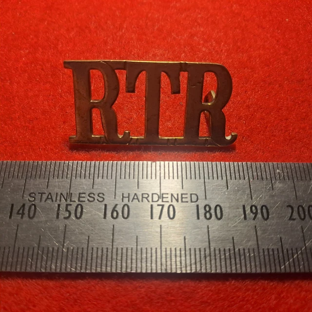 BRITISH ARMY ROYAL Tank Regiment Shoulder Title WW1 Brass D Lugs £4.99 ...