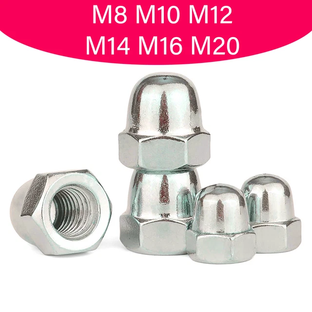 METRIC A2 STAINLESS Steel Dome Nuts Fine Thread Nut M8 M10 M12 M14 M16 ...