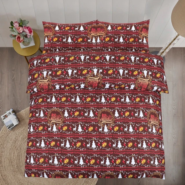 CHRISTMAS FELIZ NAVIDAD Bedding SuperKing Size , top Notch , Bid to Win ...