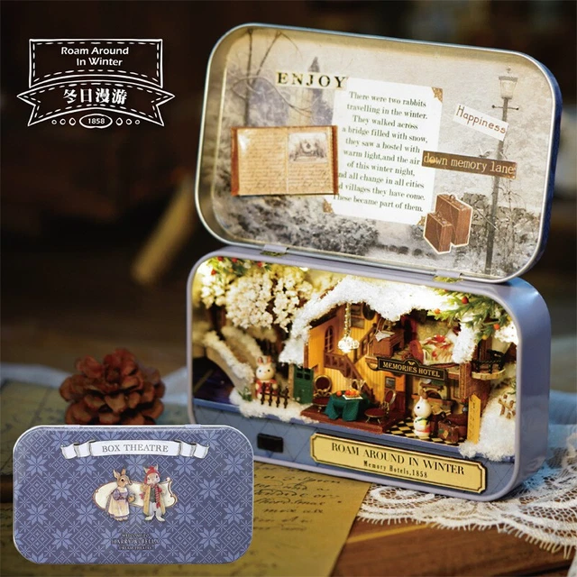 DIY HANDCRAFT MINIATURE Project Kit Doll House The Tin Box Theatre ...