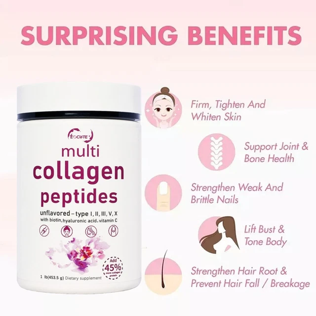 HYDROLYZED COLLAGEN POWDER Types I II III V X - Multi Collagen £15.98 ...