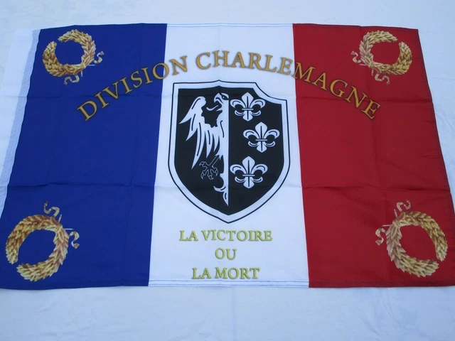 DRAPEAU CHARLEMAGNE LVF FRANCE DIVISION 90 x 150 cm Flag Banner 3 x 5 ...