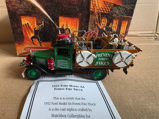 MATCHBOX YESTERYEAR FIRE Series 1932 FORD MODEL AA FOREST FIRE TRUCK ...