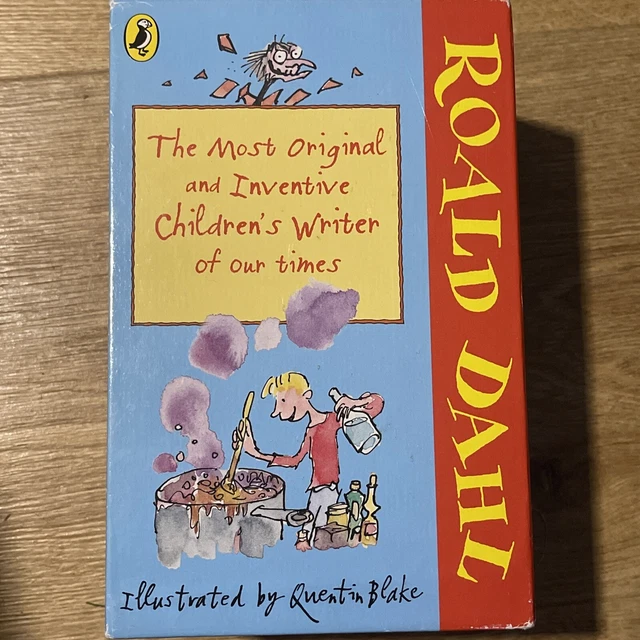 ROALD DAHL VINTAGE Paperback Book Set 2001 x9 Books in Slip Case Ted ...