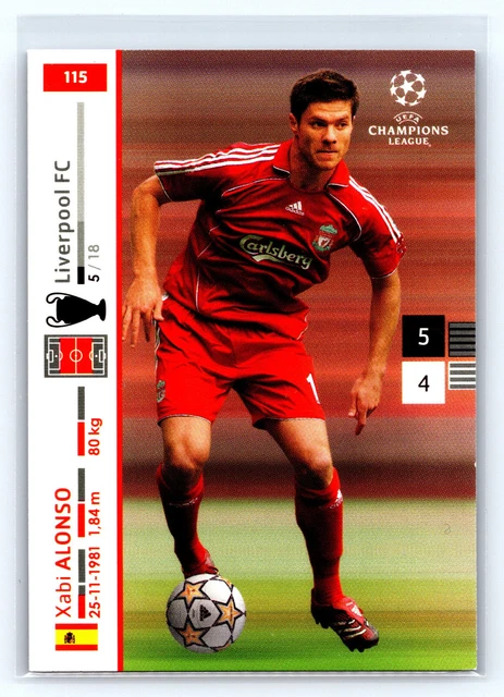 2007-2008 CARTE COLLEZIONABILI Panini UCL 115 Xabi Alonso Liverpool FC ...