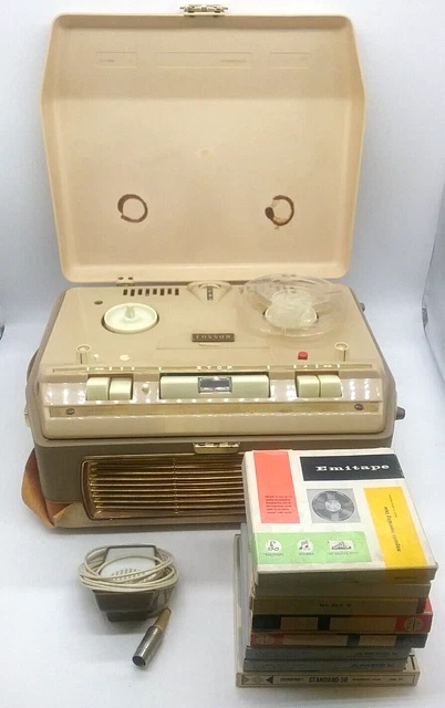 VINTAGE COSSOR REEL to Reel Tape Recorder with Tapes - Untested, Sold ...