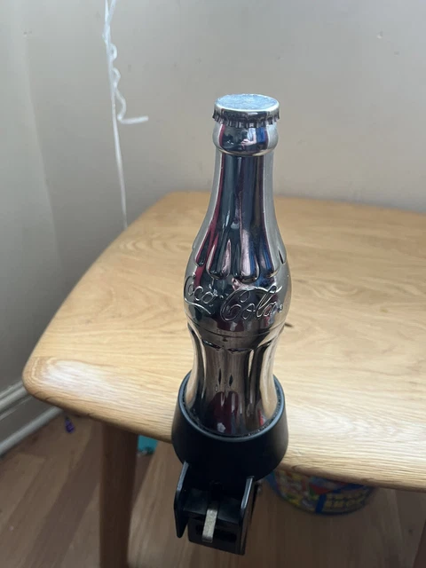 GENUINE COCA COLA Coke Bottle Chrome Counter Clamp Bar Mounted Pub ...
